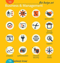 Business icon set Software and web development Vector Image