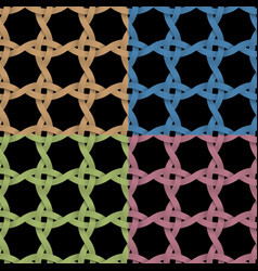 Colored seamless patternweaving paper blue and Vector Image