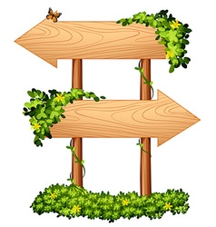 Log and green bush Royalty Free Vector Image - VectorStock