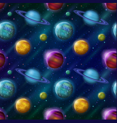Space background seamless Royalty Free Vector Image