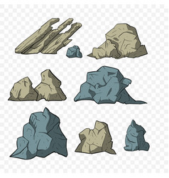 Stone set Royalty Free Vector Image - VectorStock
