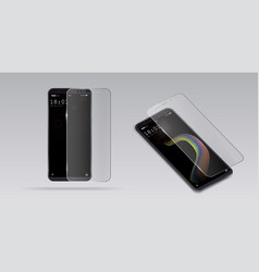 Screen protector film or glass cover scree Vector Image