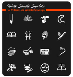 Hare krishna icon set Royalty Free Vector Image