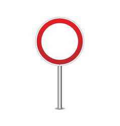 Red stop sign isolated on white background Vector Image