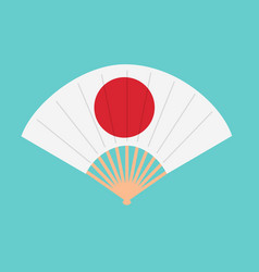 Japanese flag fan Royalty Free Vector Image - VectorStock