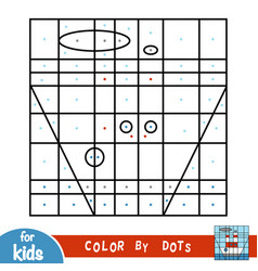 Color dots game for children mushroom Royalty Free Vector