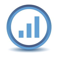 Blue graph icon Royalty Free Vector Image - VectorStock
