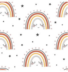 Rainbows seamless pattern Royalty Free Vector Image