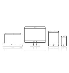 Multi device icons for presentation Royalty Free Vector