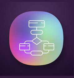 Flowchart app icon diagram visualization Vector Image