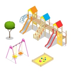 Playground Playground slide theme elements Vector Image