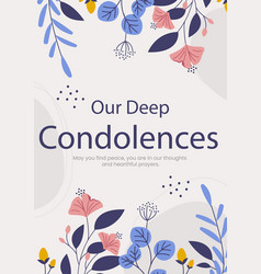 Hand drawn condolence cards bundle Royalty Free Vector Image