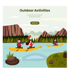 Canoeing Royalty Free Vector Image - VectorStock