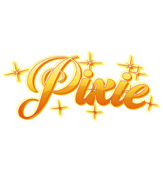 Pixie logo with little fairies on white background