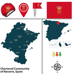 High quality map autonomous community of spain Vector Image