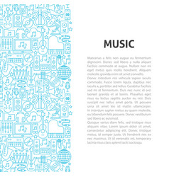 Music white line seamless pattern Royalty Free Vector Image