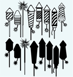 Rocket fireworks Royalty Free Vector Image - VectorStock