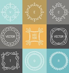 Line design elements Royalty Free Vector Image