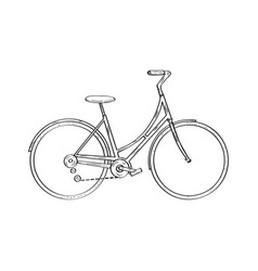 Isolated bicycle sketch Royalty Free Vector Image