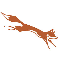 Walking red fox Royalty Free Vector Image - VectorStock