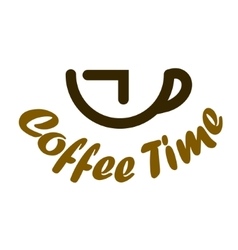 Coffee time logo design Royalty Free Vector Image