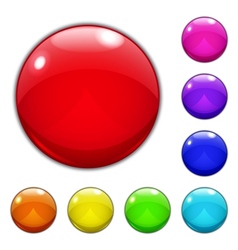 Transparent glass buttons Royalty Free Vector Image