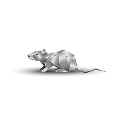 Rat polygon origami zodiac Royalty Free Vector Image
