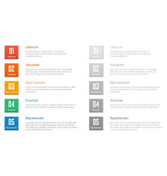 Chart table design ranked numbered list Royalty Free Vector