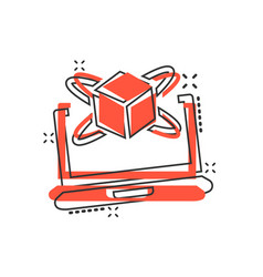 Computer simulation icon in transparent style vr Vector Image