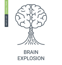 Creative brain concept intelligent creation logo Vector Image