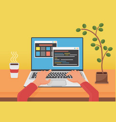 Html5 css3 js icon set web development logo icon Vector Image