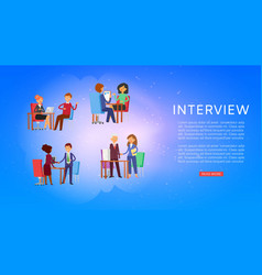 Girl came for interview Royalty Free Vector Image