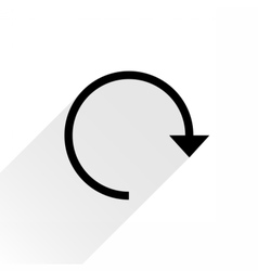 Black arrow icon reload sign on white background Vector Image