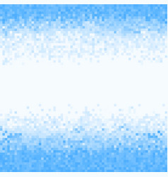 Blue pixel square tiled mosaic background Vector Image