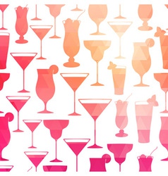 Seamless decorative cocktail pattern Royalty Free Vector