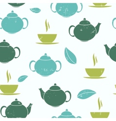 Tea seamless pattern background Royalty Free Vector Image