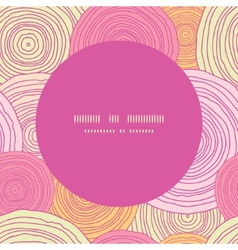 Doodle circle texture frame seamless pattern Vector Image