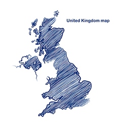 Hand drawn map england with counties Royalty Free Vector