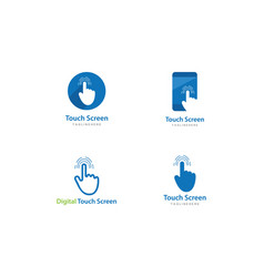 Digital touch screen technology logo Royalty Free Vector