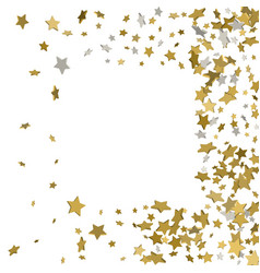 3d gold frame or border of random scatter golden Vector Image