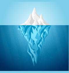 Iceberg infographics Ice and water sea Royalty Free Vector