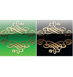 Two Original Calligraphy Rhombus Frames Royalty Free Vector