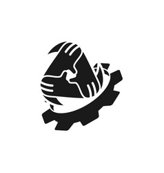 Triangle hand commitment teamwork together Vector Image