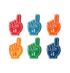 Victory hands symbol number one and best foam Vector Image