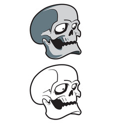 Surprised cartoon skull Royalty Free Vector Image