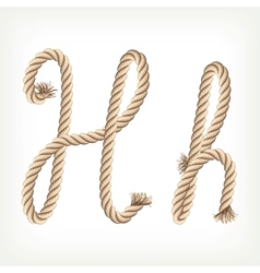 Rope alphabet letter k Royalty Free Vector Image