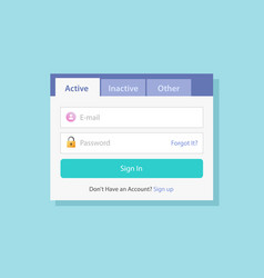 Tabs ui design or tabbed menu website set Vector Image