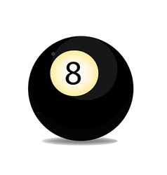 Realistic black eight ball of predictions Vector Image