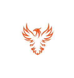 Creative phoenix bird logo Royalty Free Vector Image
