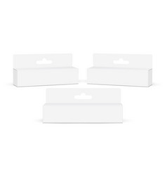 Cardboard rectangular boxes with hang tab Vector Image